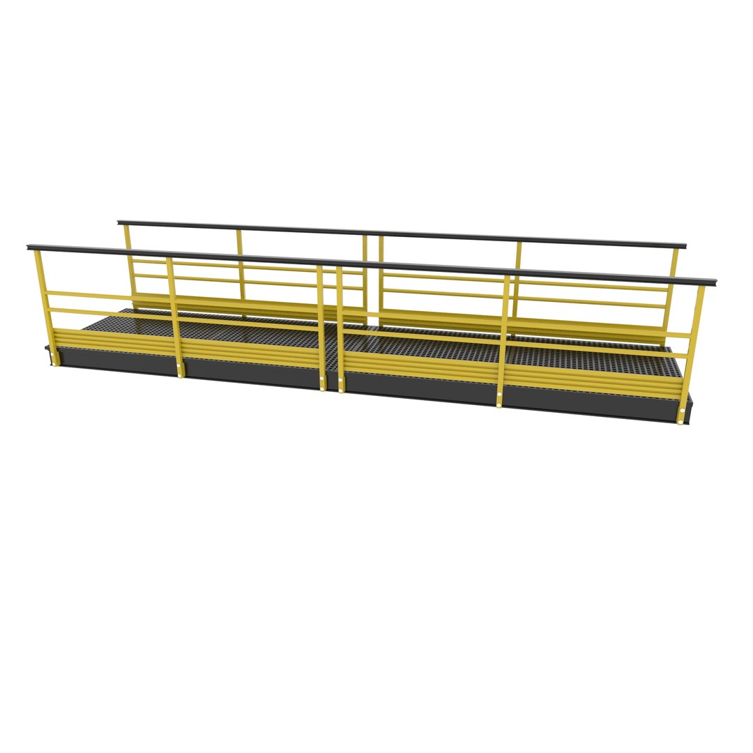 3D Industrial Step Over Platform Walkway Model - TurboSquid 2210757