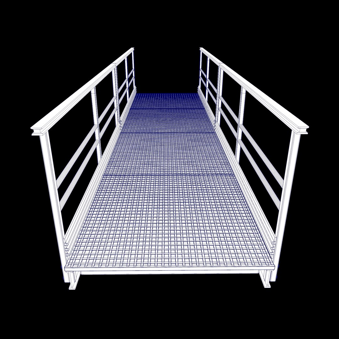 3D Industrial Step Over Platform Walkway Model - TurboSquid 2210757