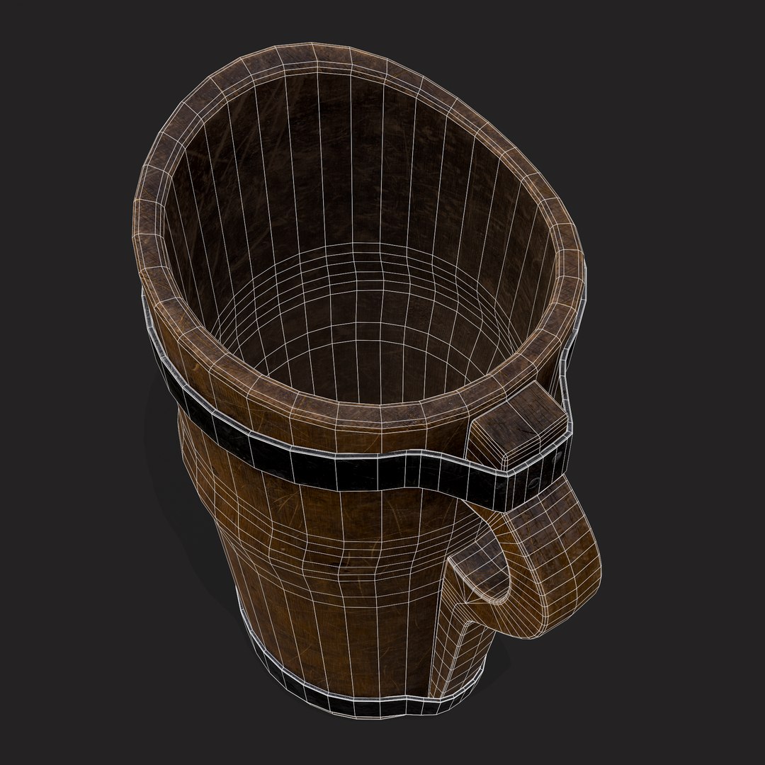 Rustic Wooden Beer Pitcher 3D Model - TurboSquid 1916018