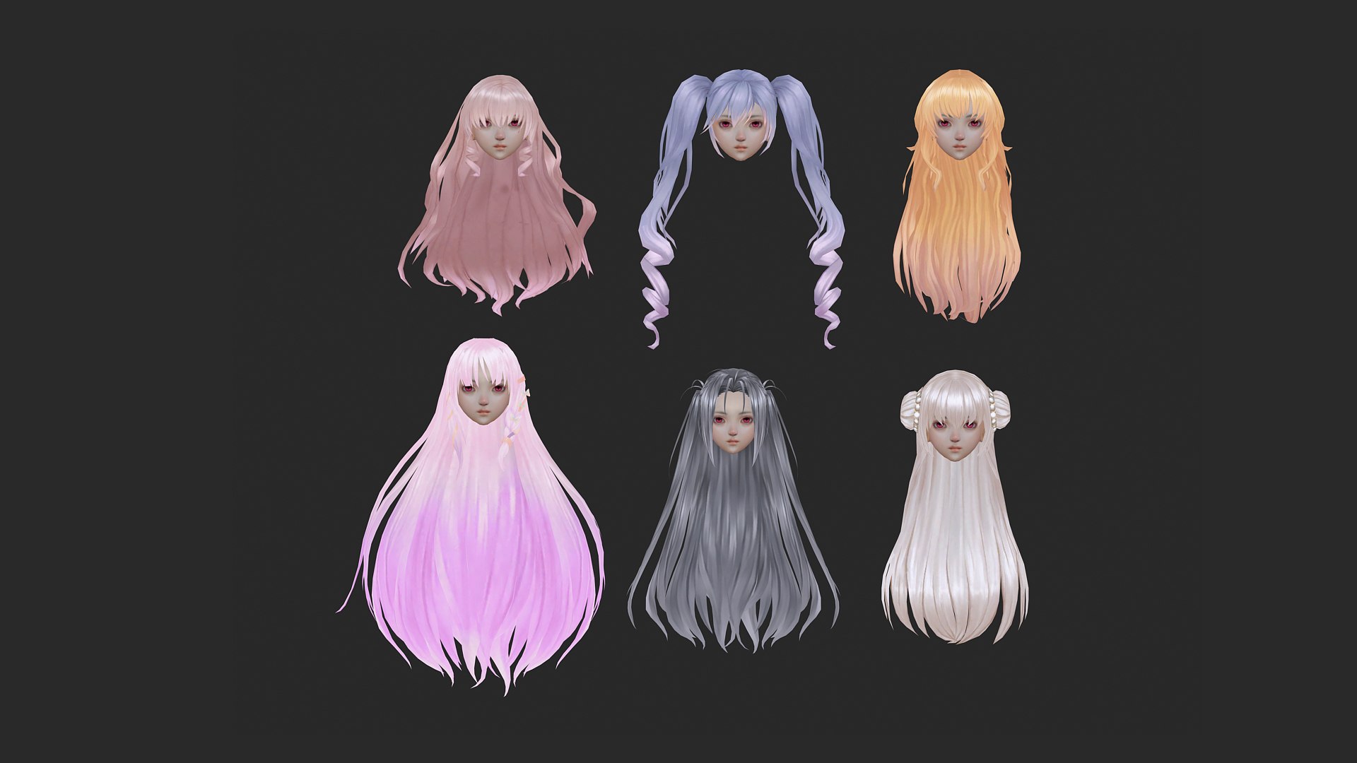 3D hair style 01 model - TurboSquid 2176038