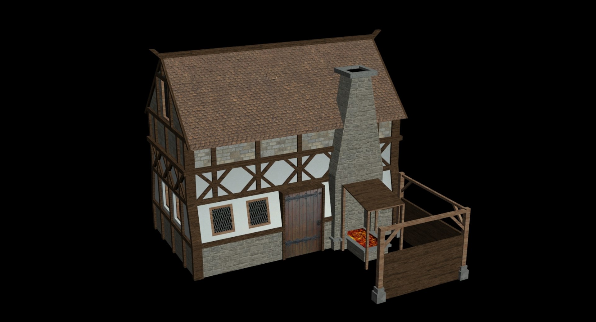 Medieval Smithy Model - TurboSquid 1409422