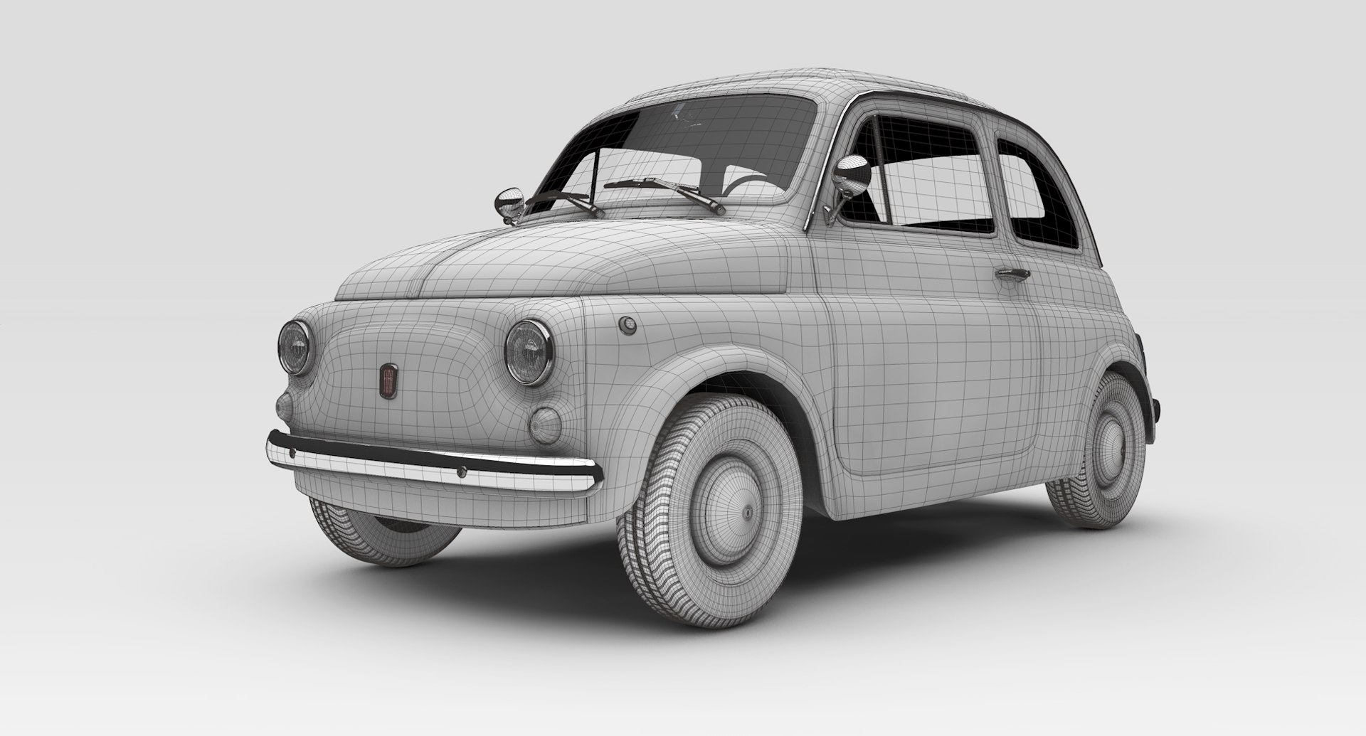 60 Fiat 500 3d Model