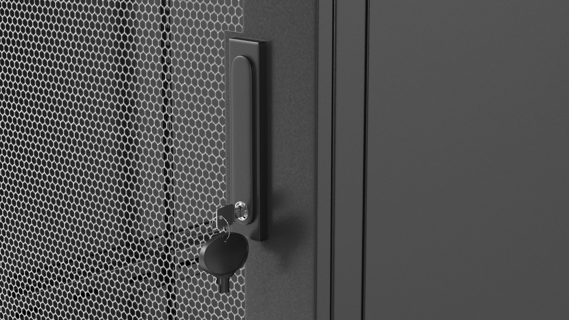 Black 33U Floor Standing Rack Cabinet 3D model - TurboSquid 1845140