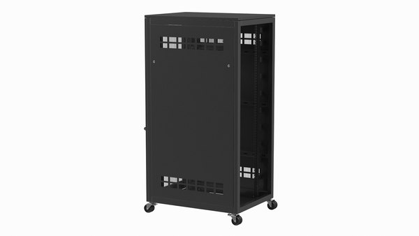 Black 33U Floor Standing Rack Cabinet 3D model - TurboSquid 1845140