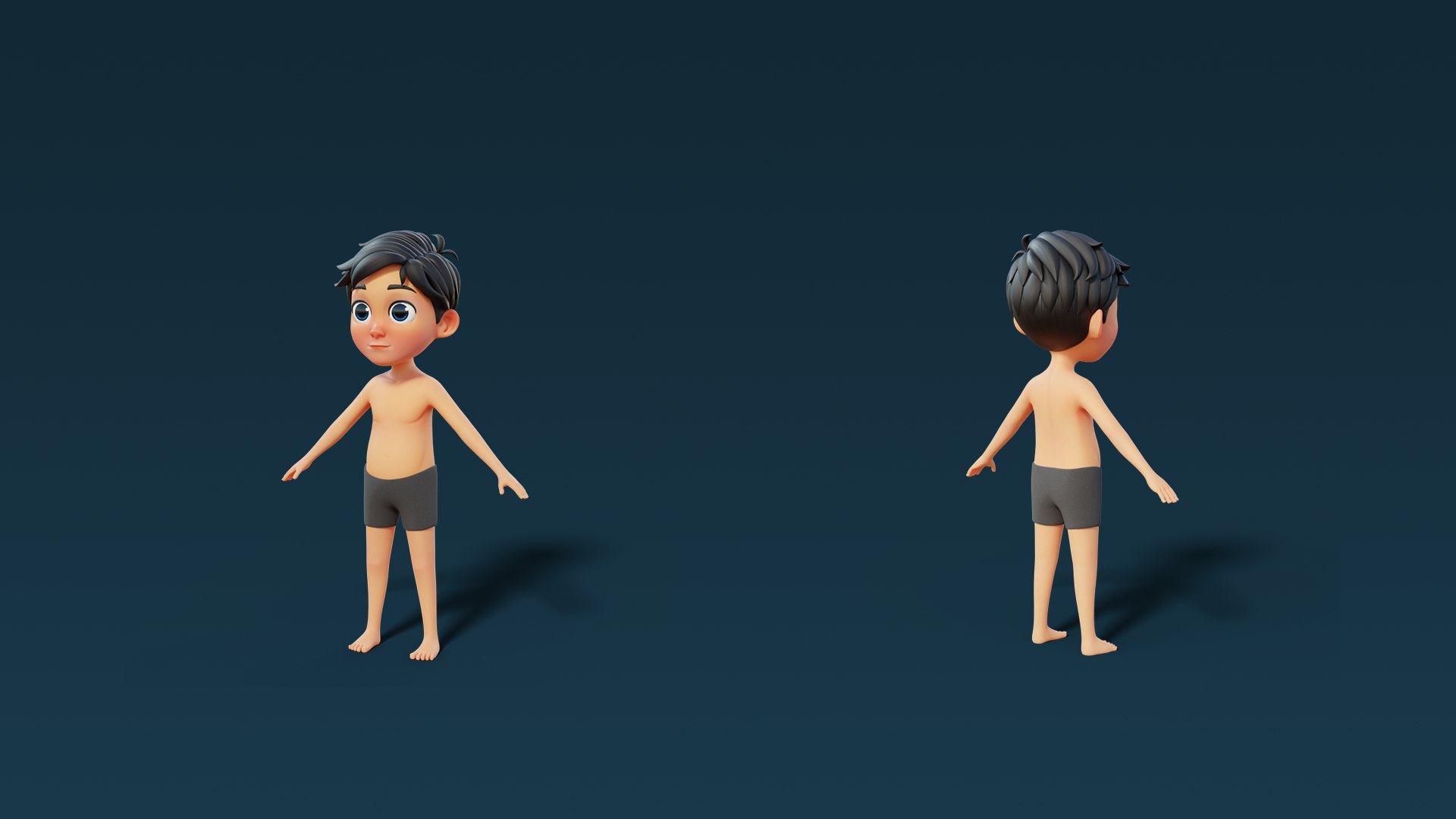 Cartoon Base Mesh Kid Child Male 3D Model - TurboSquid 2238245