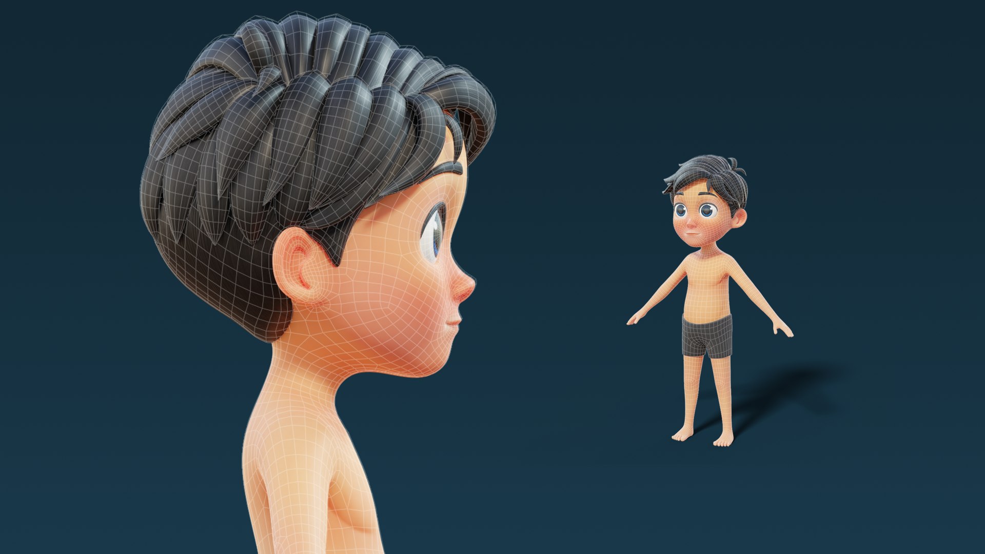 Cartoon Base Mesh Kid Child Male 3D Model - TurboSquid 2238245