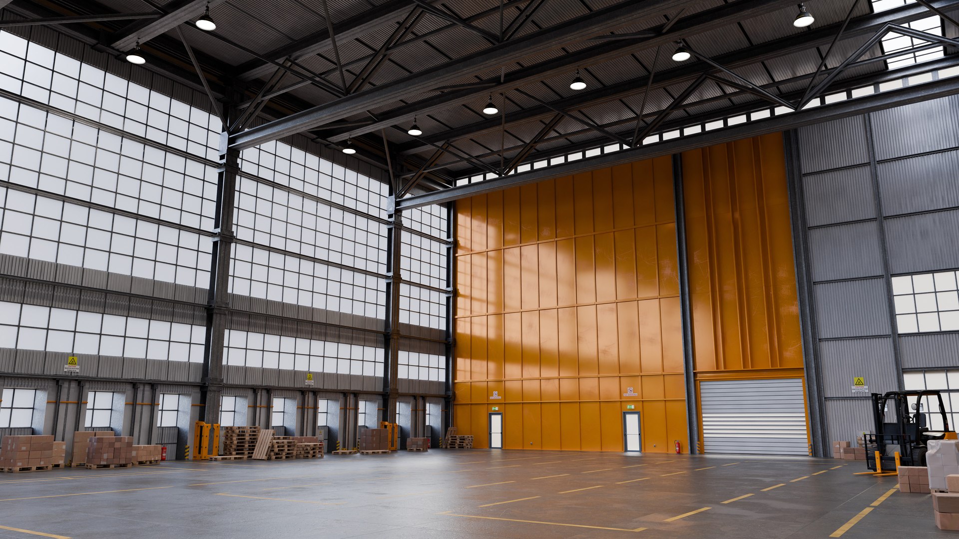 3D Model Industrial Warehouse - TurboSquid 2279497