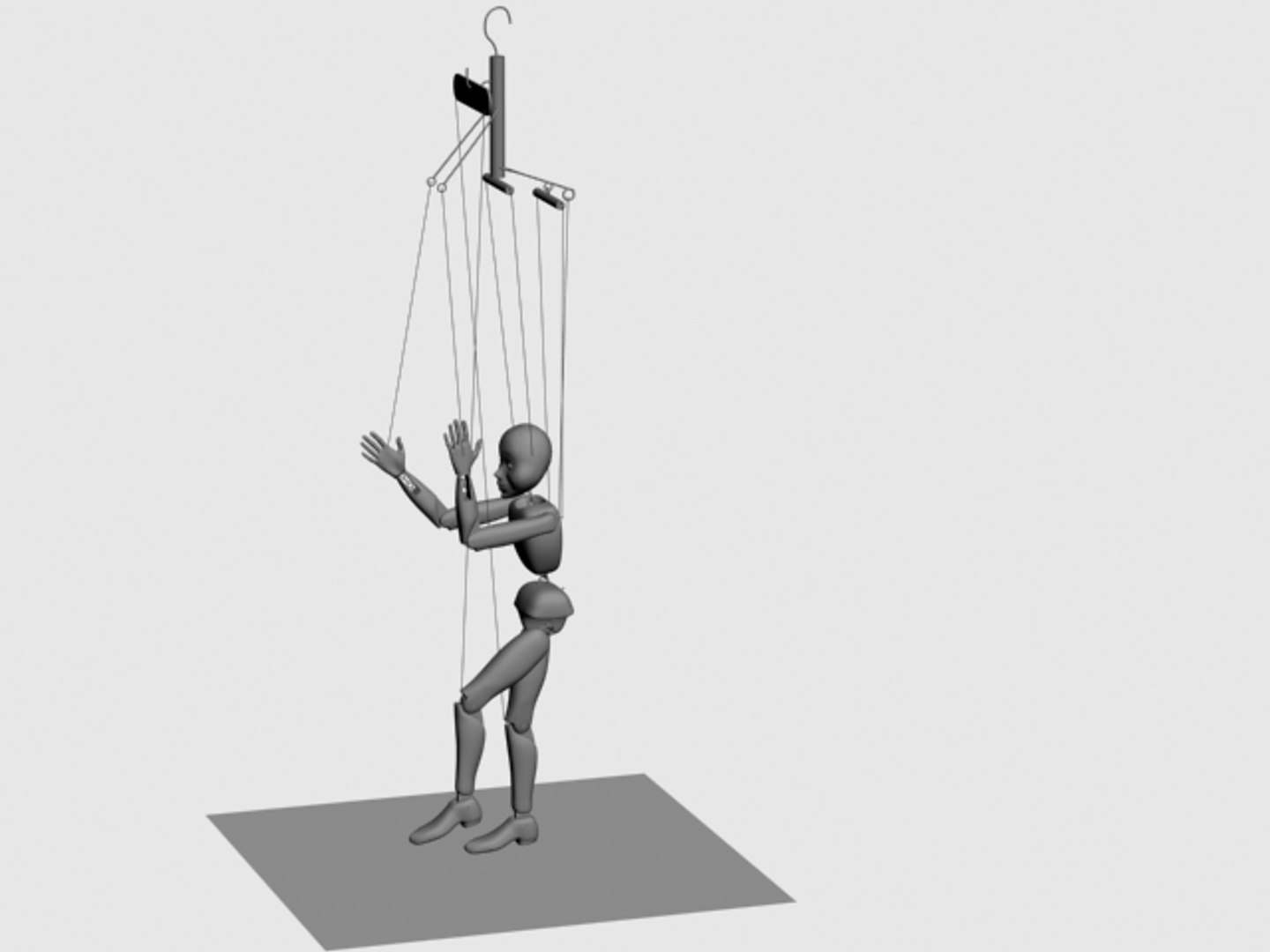 String Puppet 3d Model