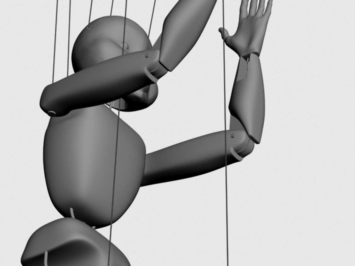 String Puppet 3d Model