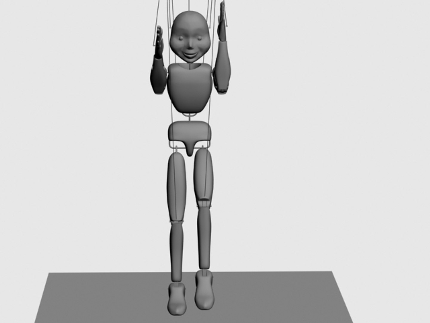String Puppet 3d Model