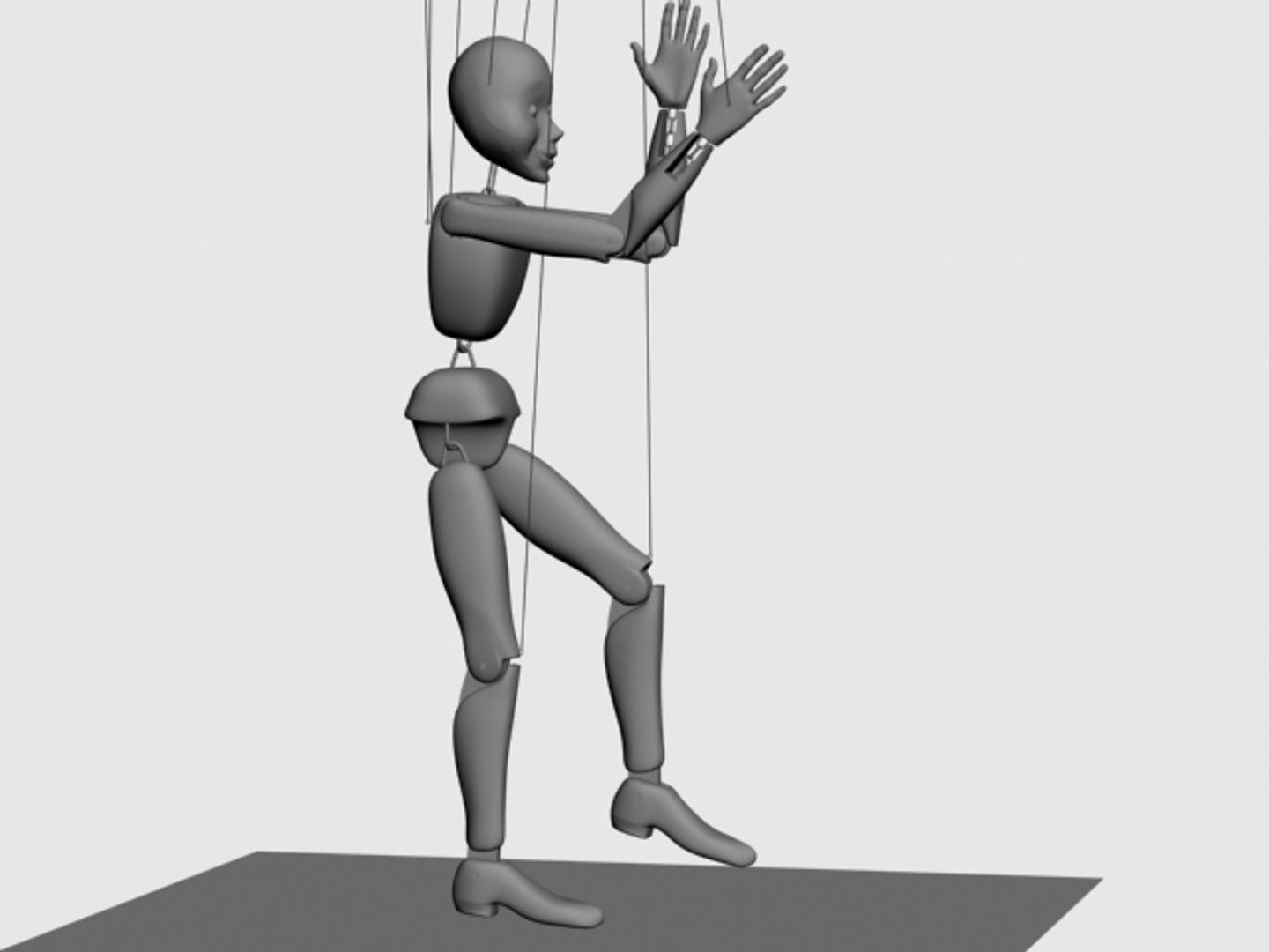 String Puppet 3d Model