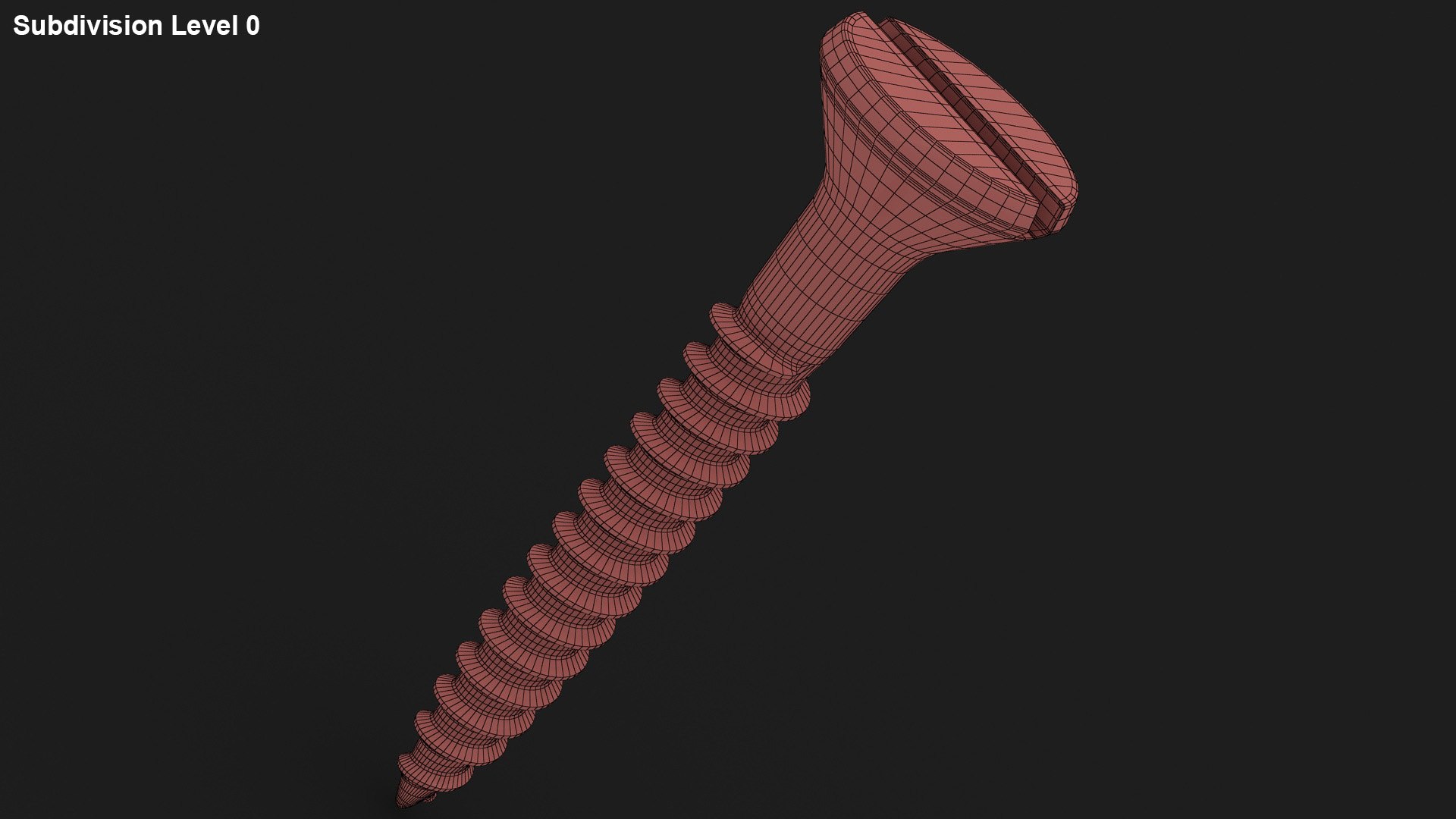 3D Head Half Thread Screw Model - TurboSquid 1588699