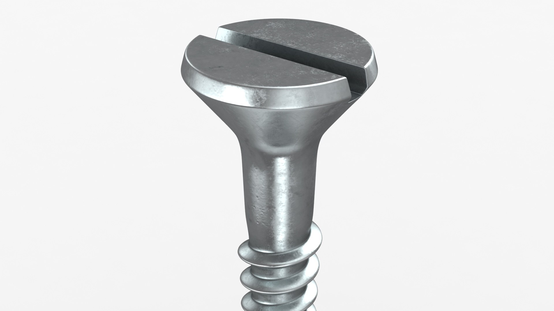 3D Head Half Thread Screw Model - TurboSquid 1588699