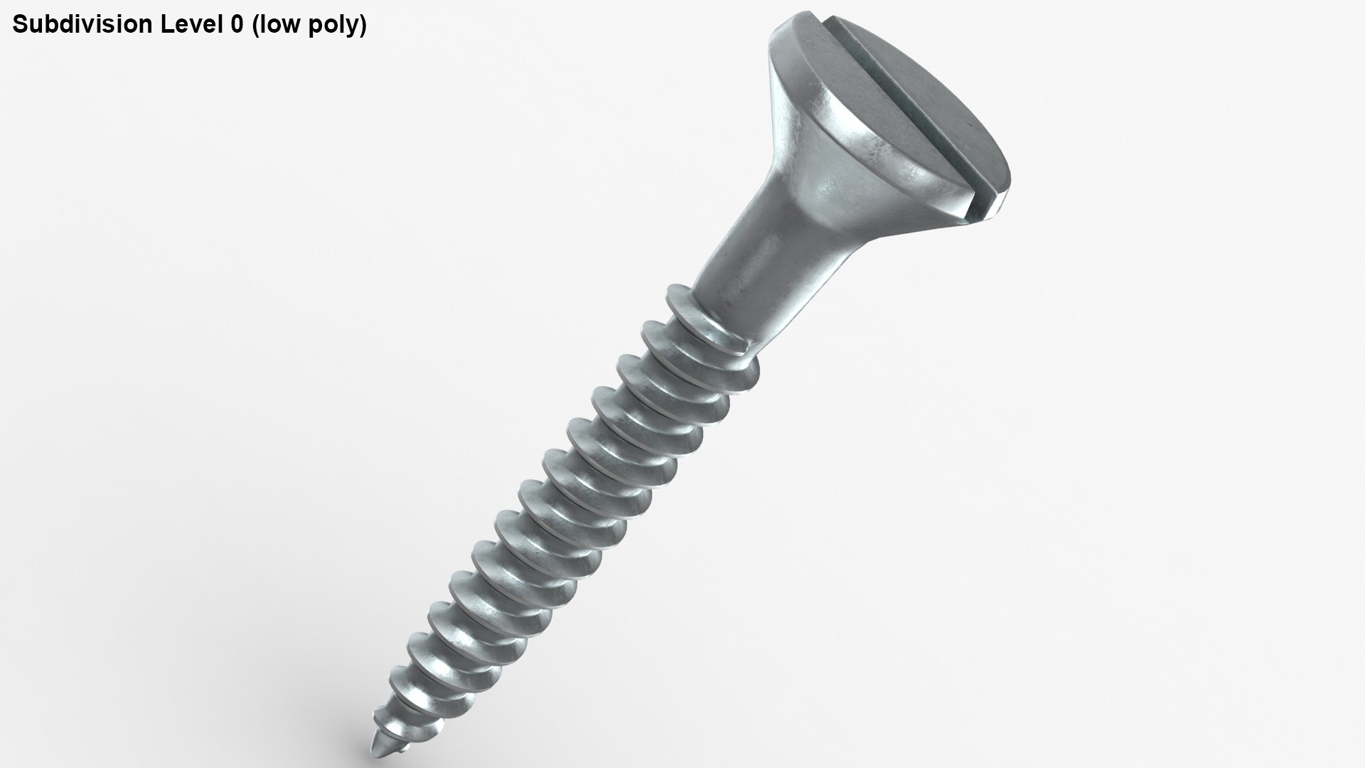 3D Head Half Thread Screw Model - TurboSquid 1588699