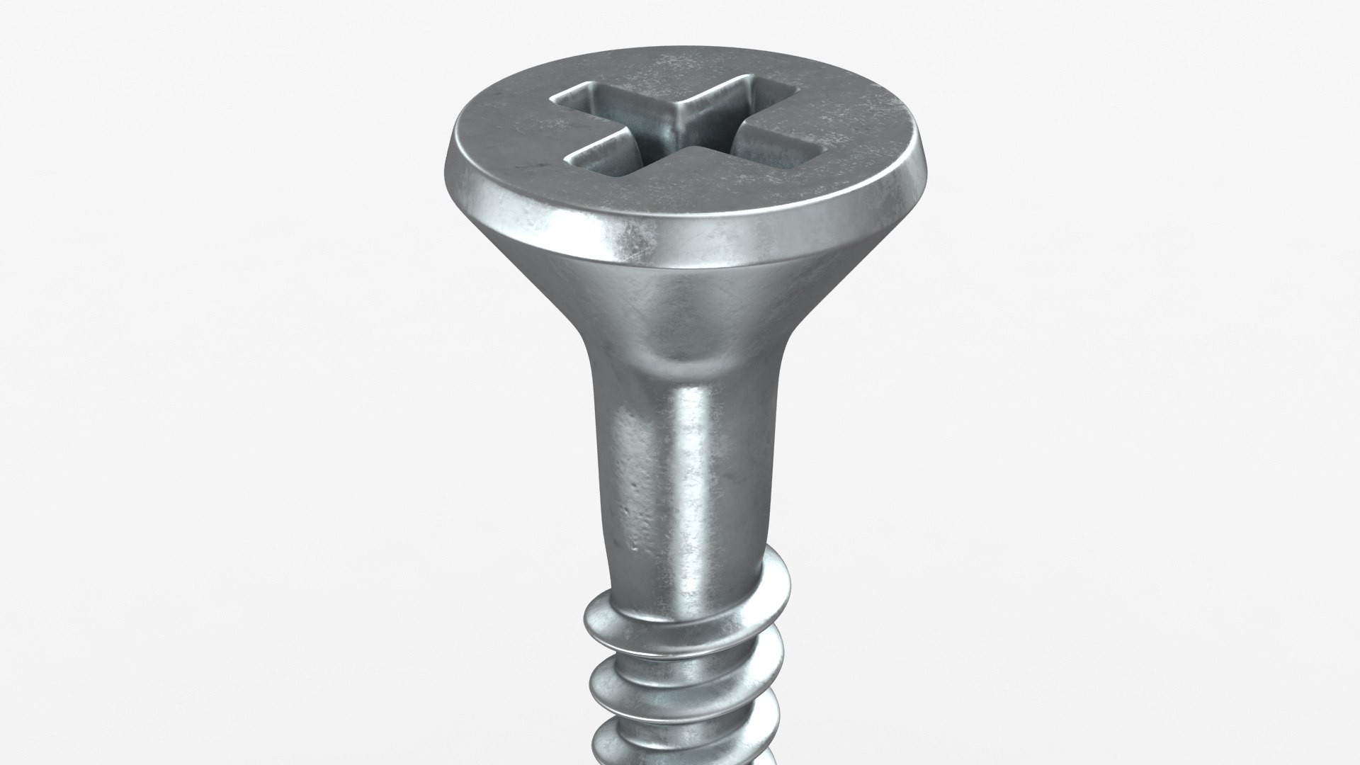 3D Head Half Thread Screw Model - TurboSquid 1588699