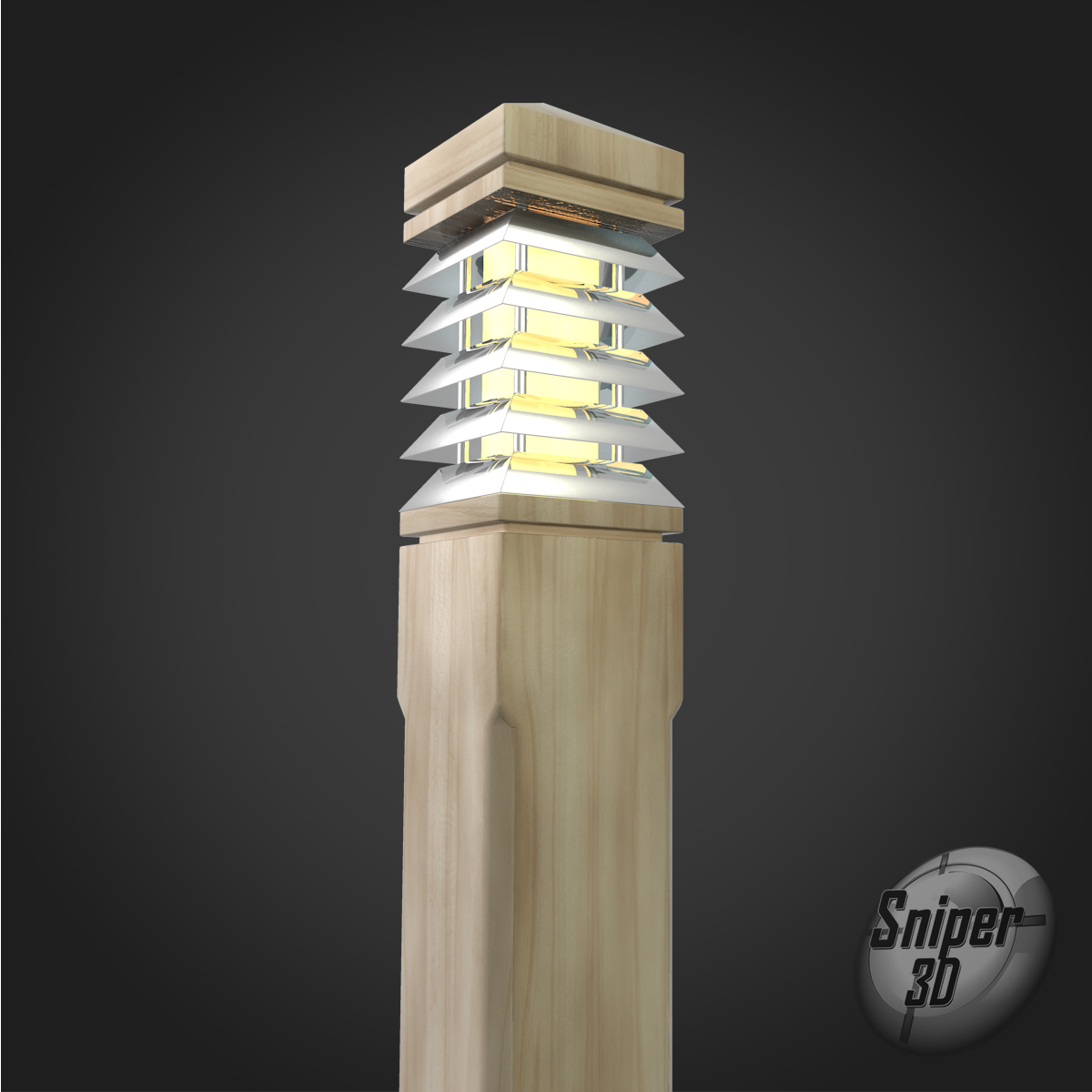 outdoor light 3d obj