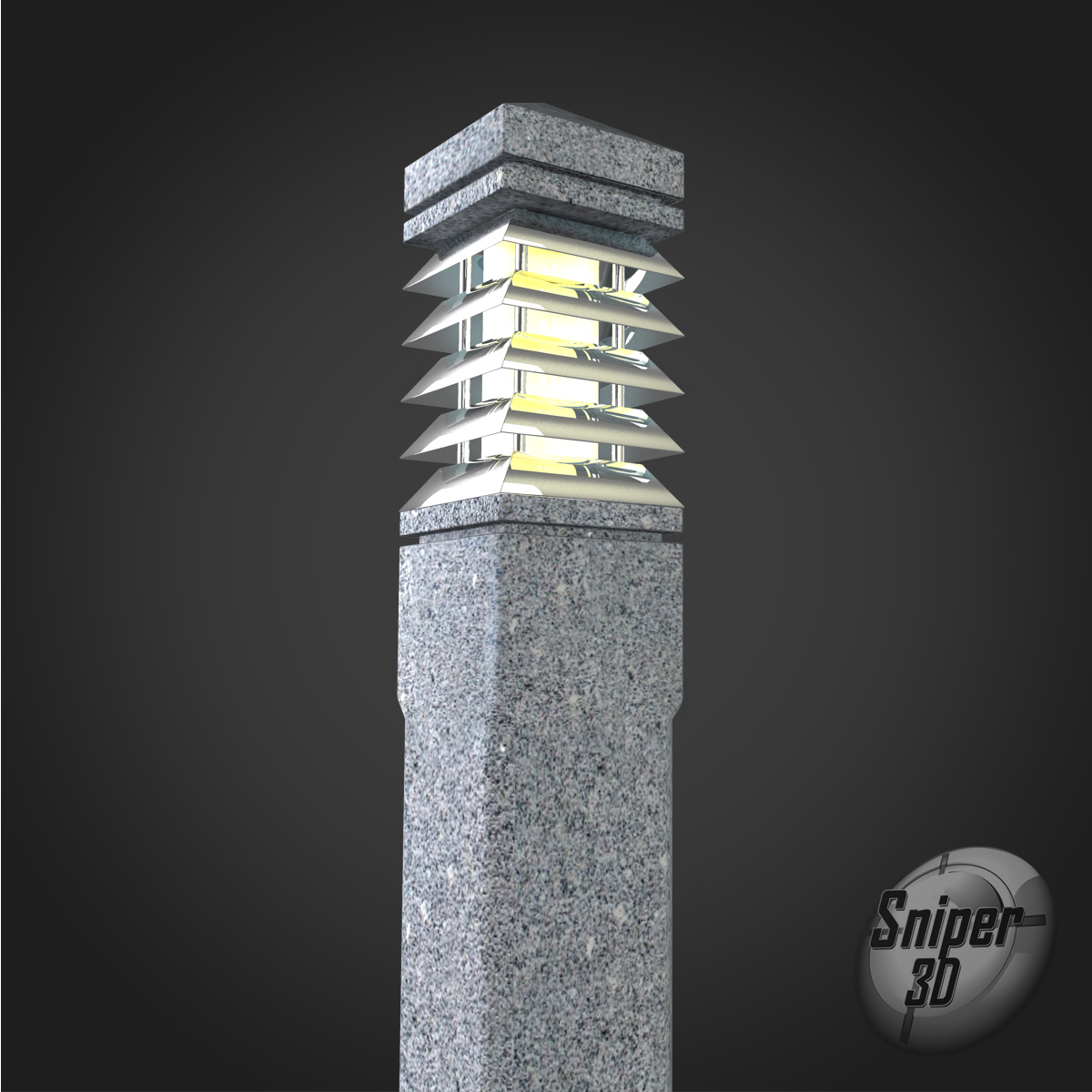 outdoor light 3d obj