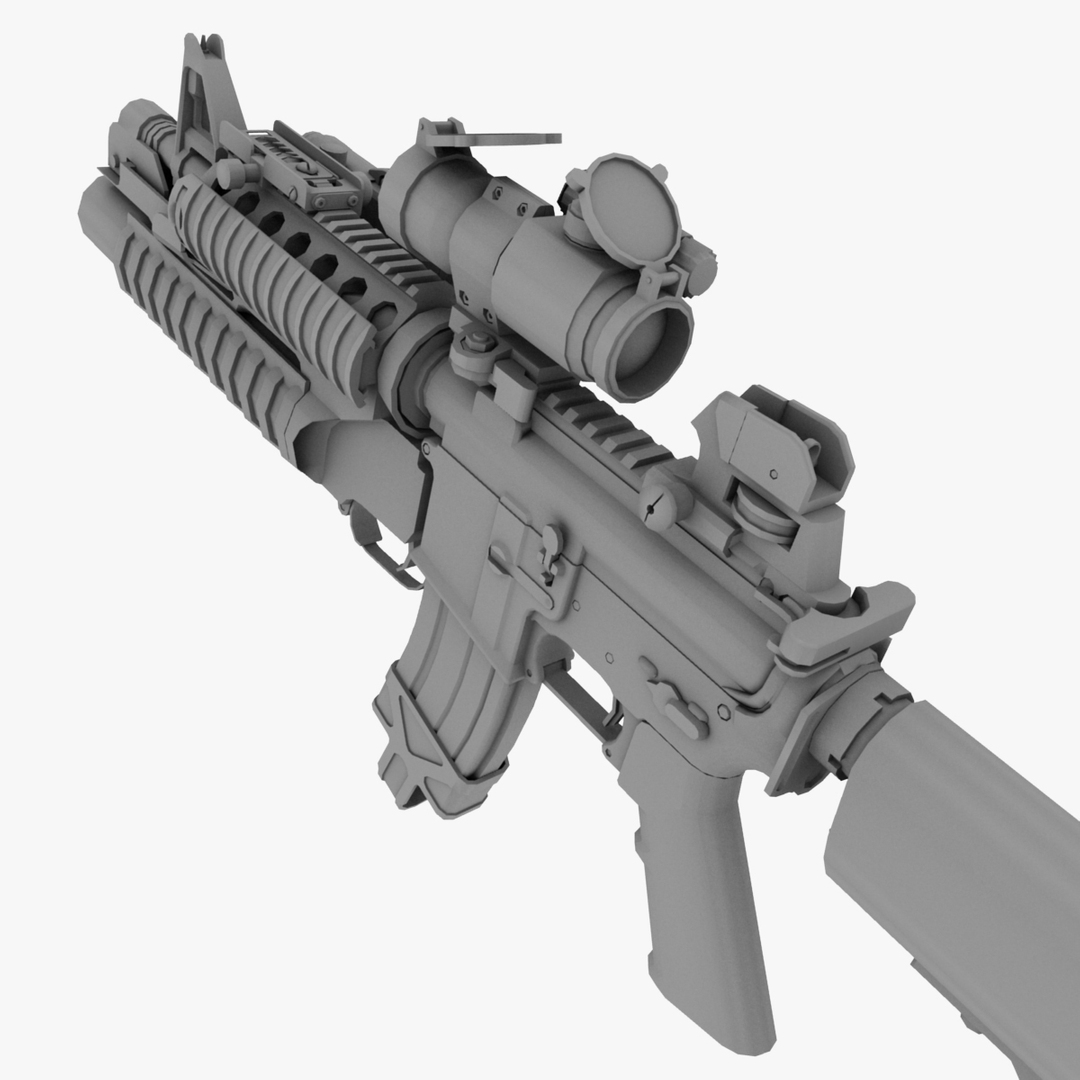 3d mk18 m203 model