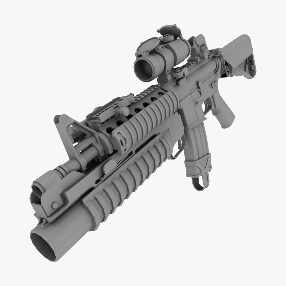 3d Mk18 M203 Model