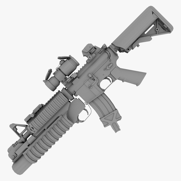 3d mk18 m203 model