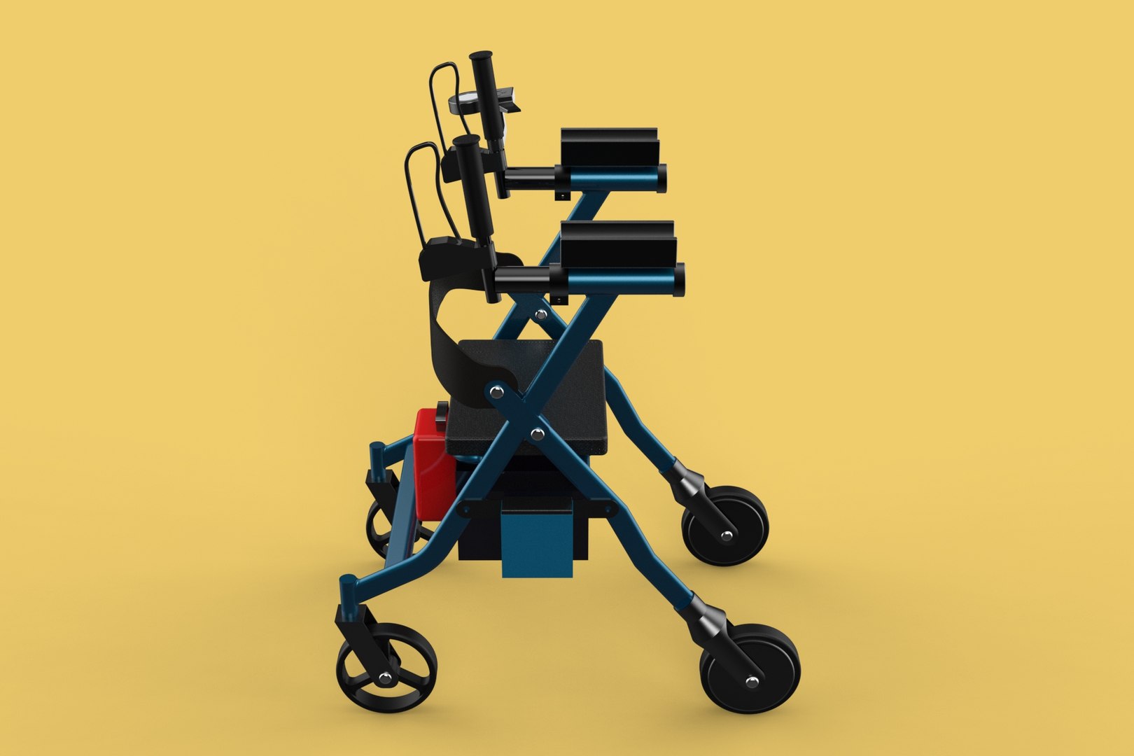 3D ELECTRIC ROLLATOR ROLLING WHEELED WALKER FOLDING WALKING FRAME Model ...