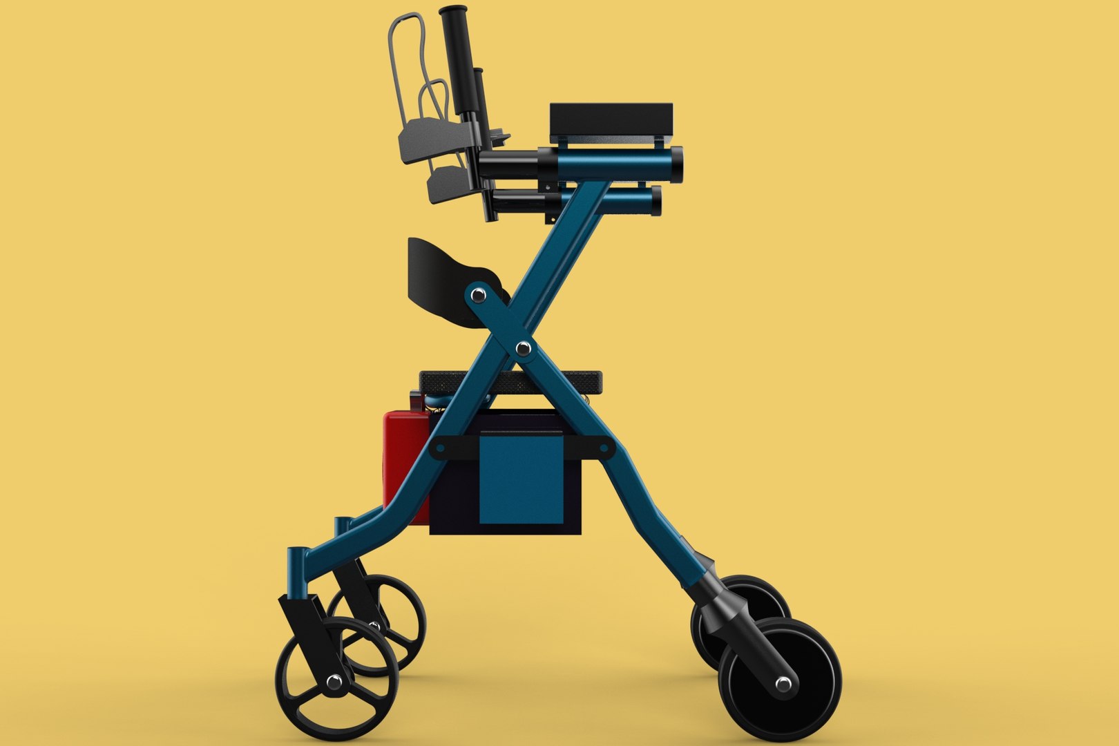 3D ELECTRIC ROLLATOR ROLLING WHEELED WALKER FOLDING WALKING FRAME Model ...