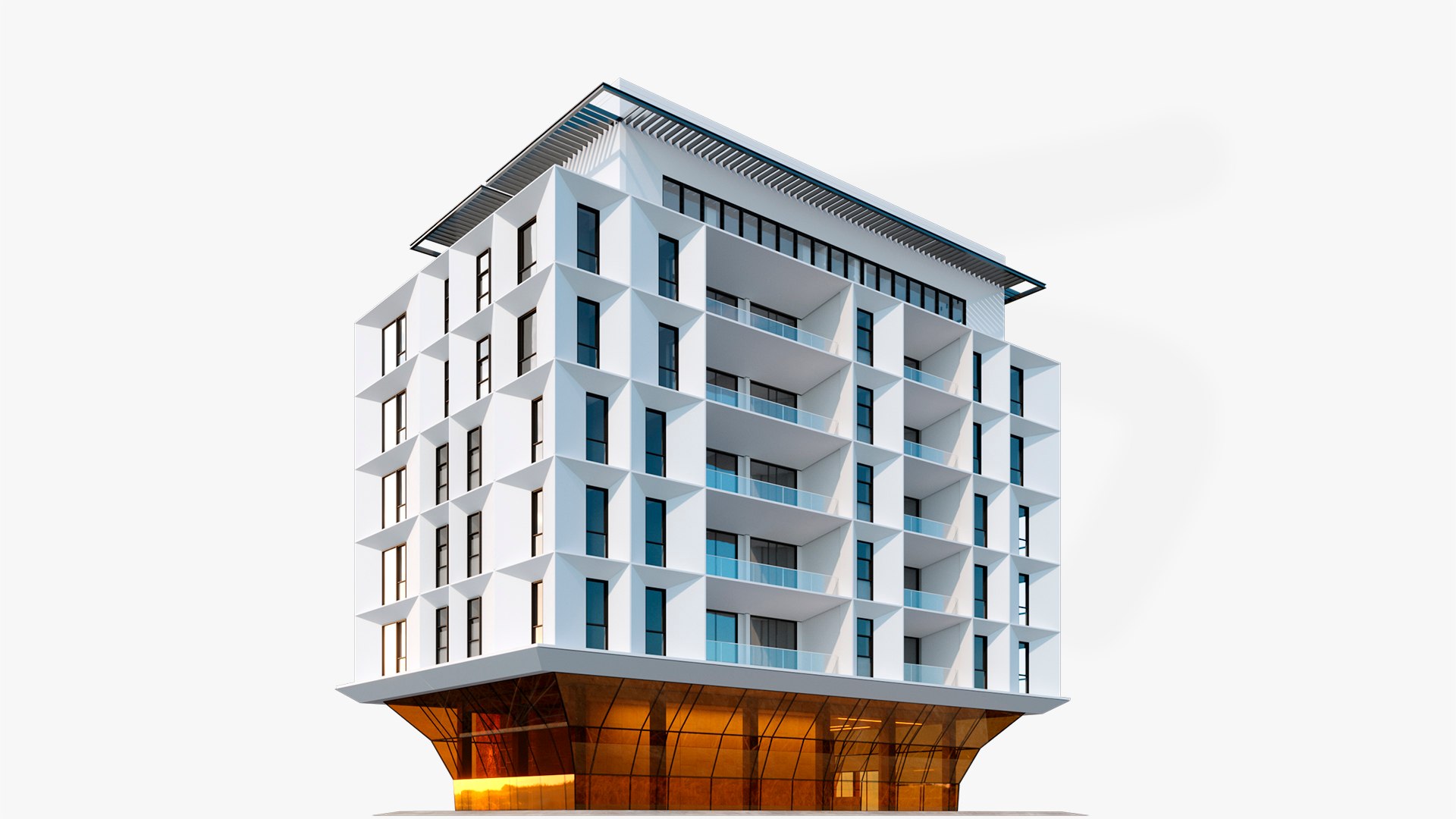 3D Residential Small Geometrical Building SG1 - TurboSquid 1963099