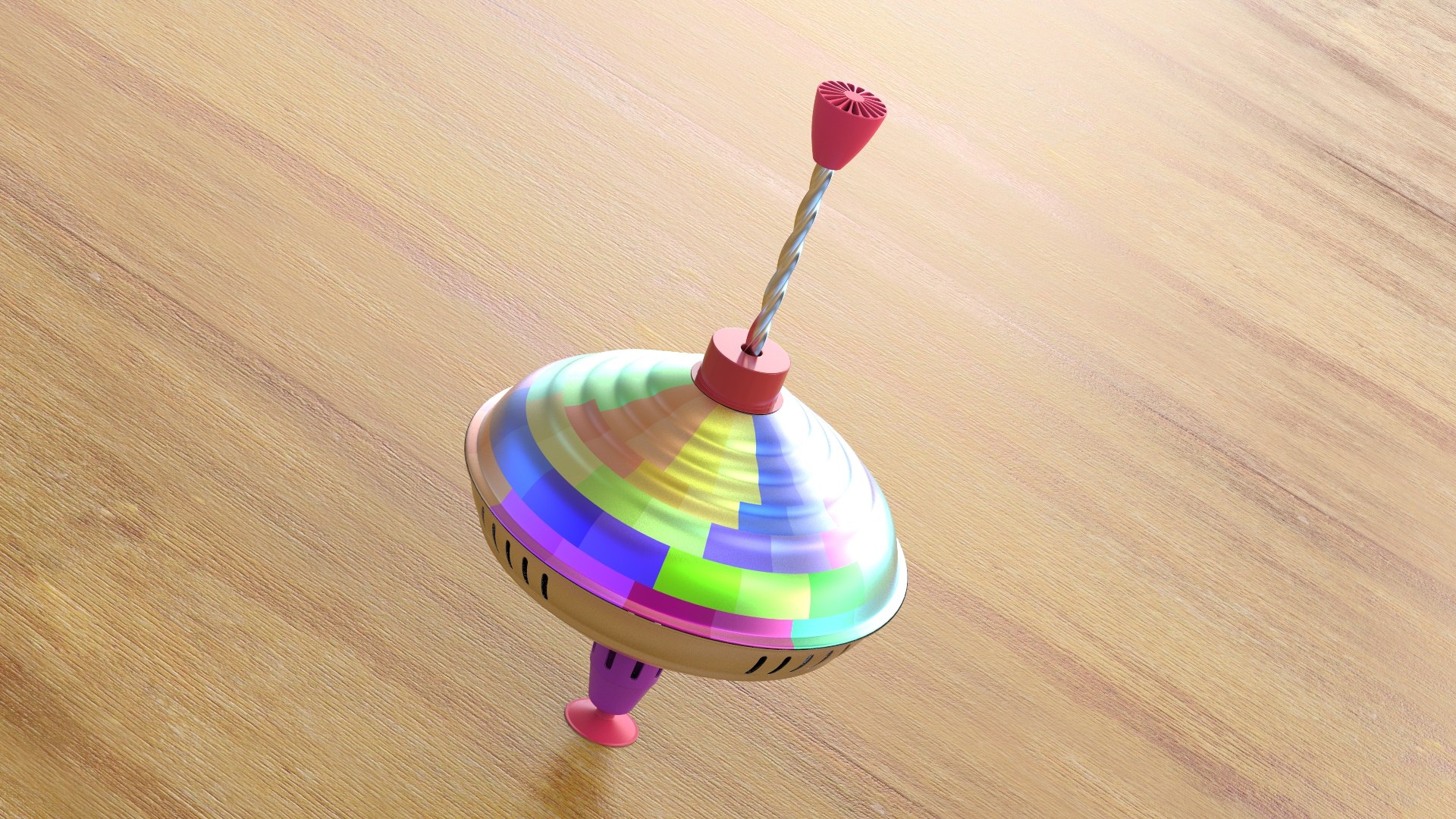 3D Retro Spinning Top - TurboSquid 1847965