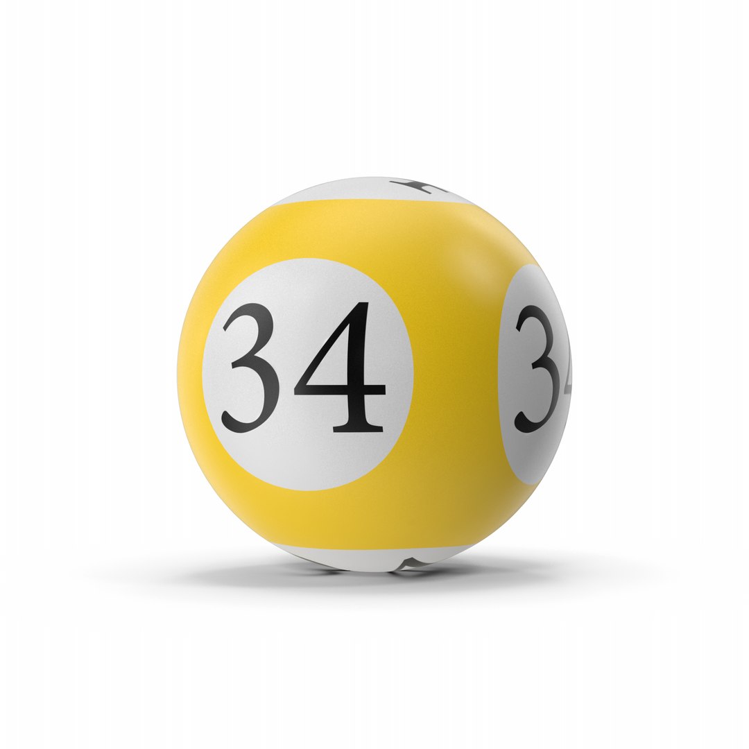 3D Bingo Ball 34 Model - TurboSquid 2414399