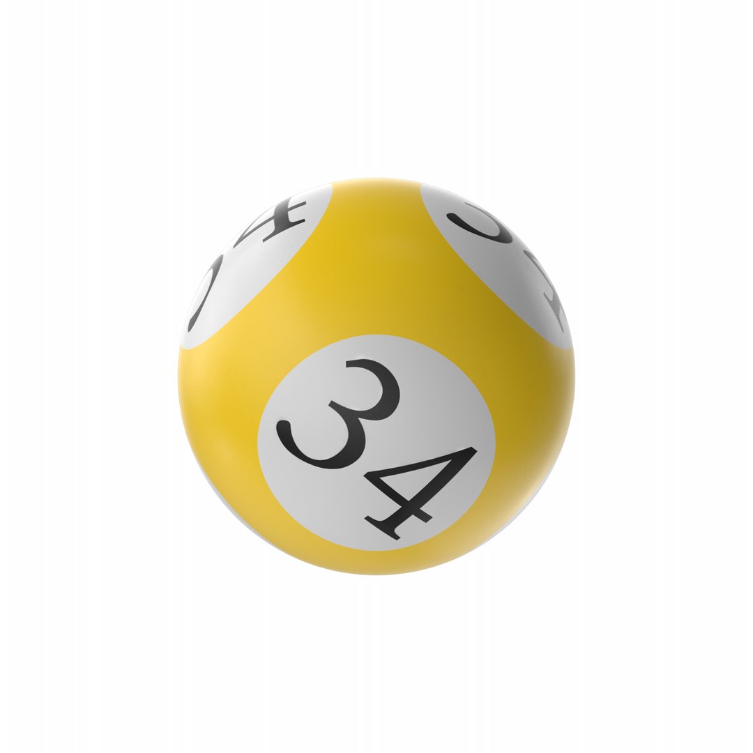 3D Bingo Ball 34 Model - TurboSquid 2414399