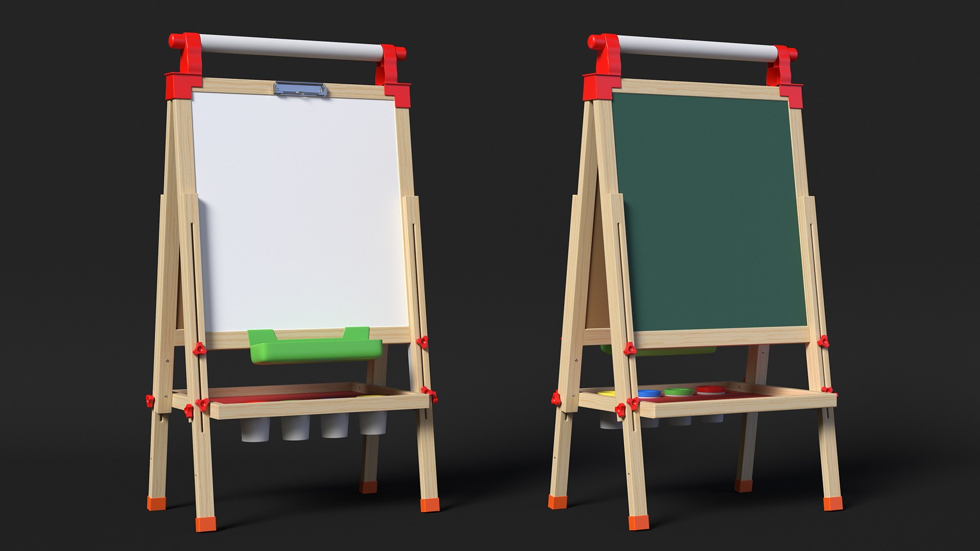 Kids Wooden Whiteboard 38 Inches 3D Model - TurboSquid 2151828