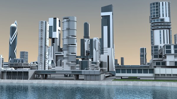 3D Future City 14 - TurboSquid 1816417