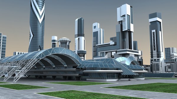 3D Future City 14 - TurboSquid 1816417