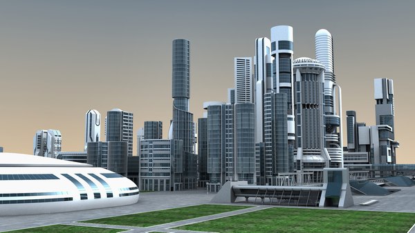 3D Future City 14 - TurboSquid 1816417