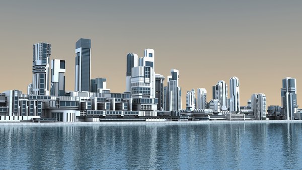 3D Future City 14 - TurboSquid 1816417