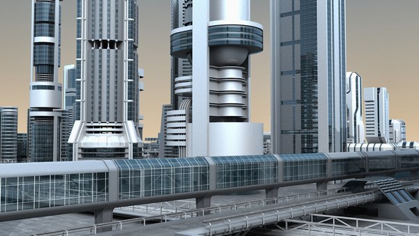 3D Future City 14 - TurboSquid 1816417