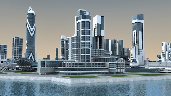 3D Future City 14 - TurboSquid 1816417