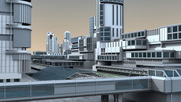 3D Future City 14 - TurboSquid 1816417