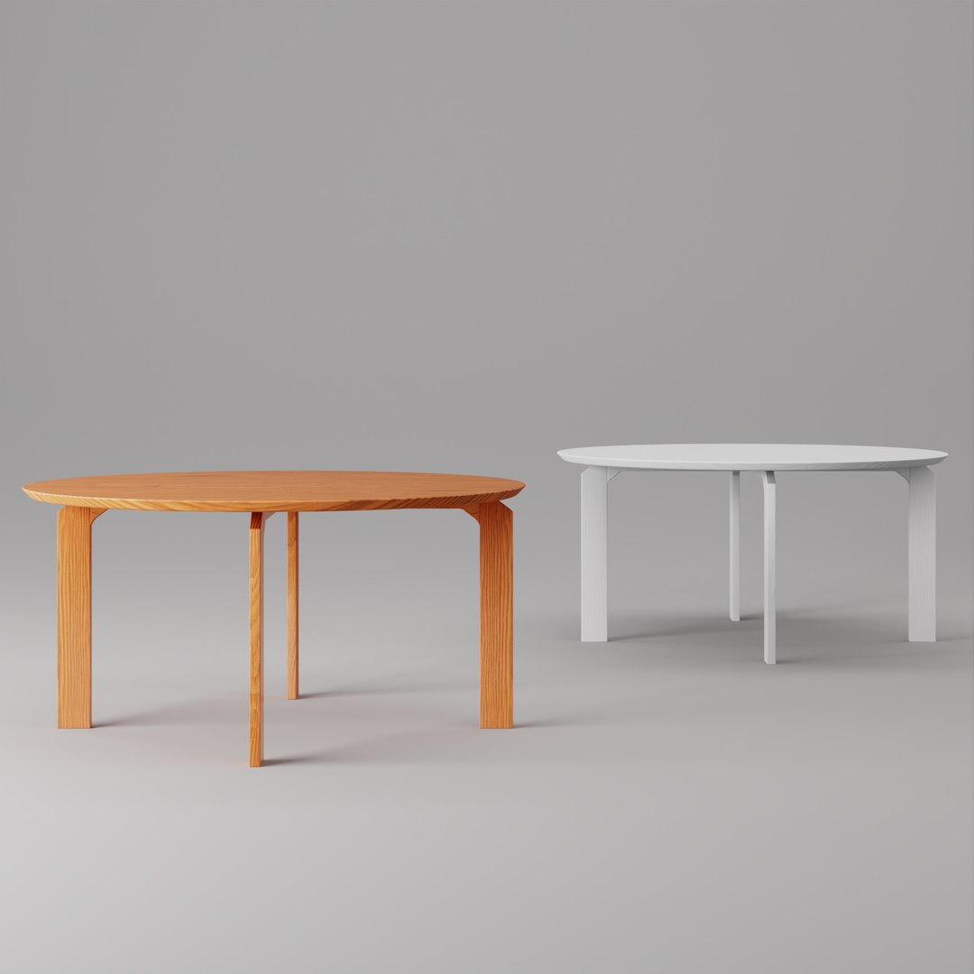 3D Dining Table - Cavaletta Round Table Model - TurboSquid 2035160