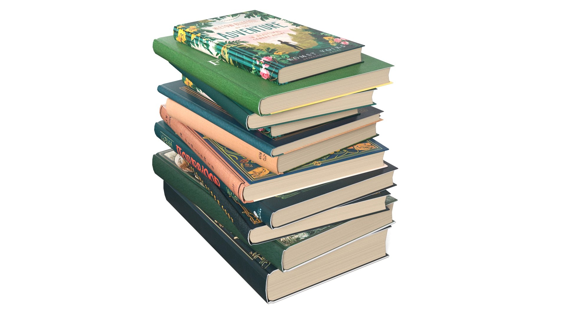 Hardcover Books Collection 3D Model - TurboSquid 2299565