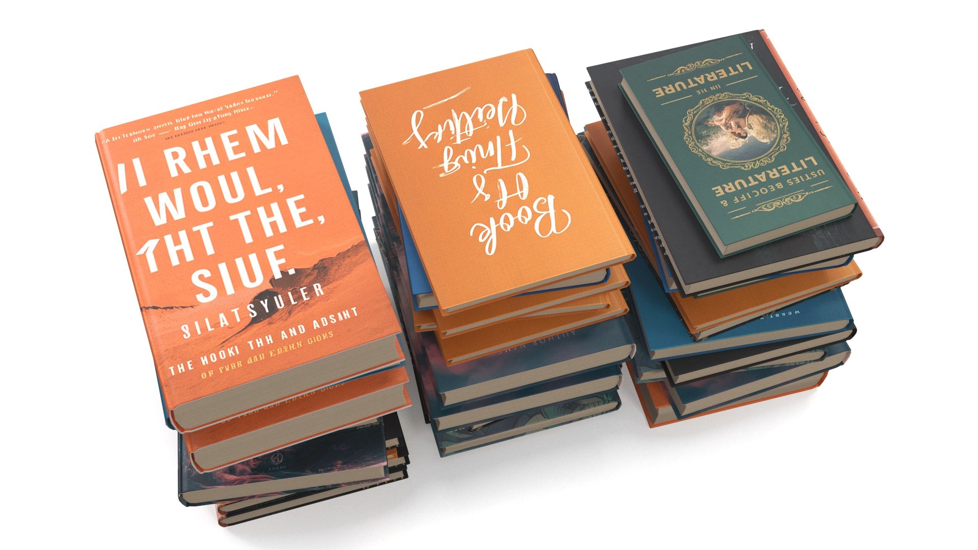 Hardcover Books Collection 3D Model - TurboSquid 2299565