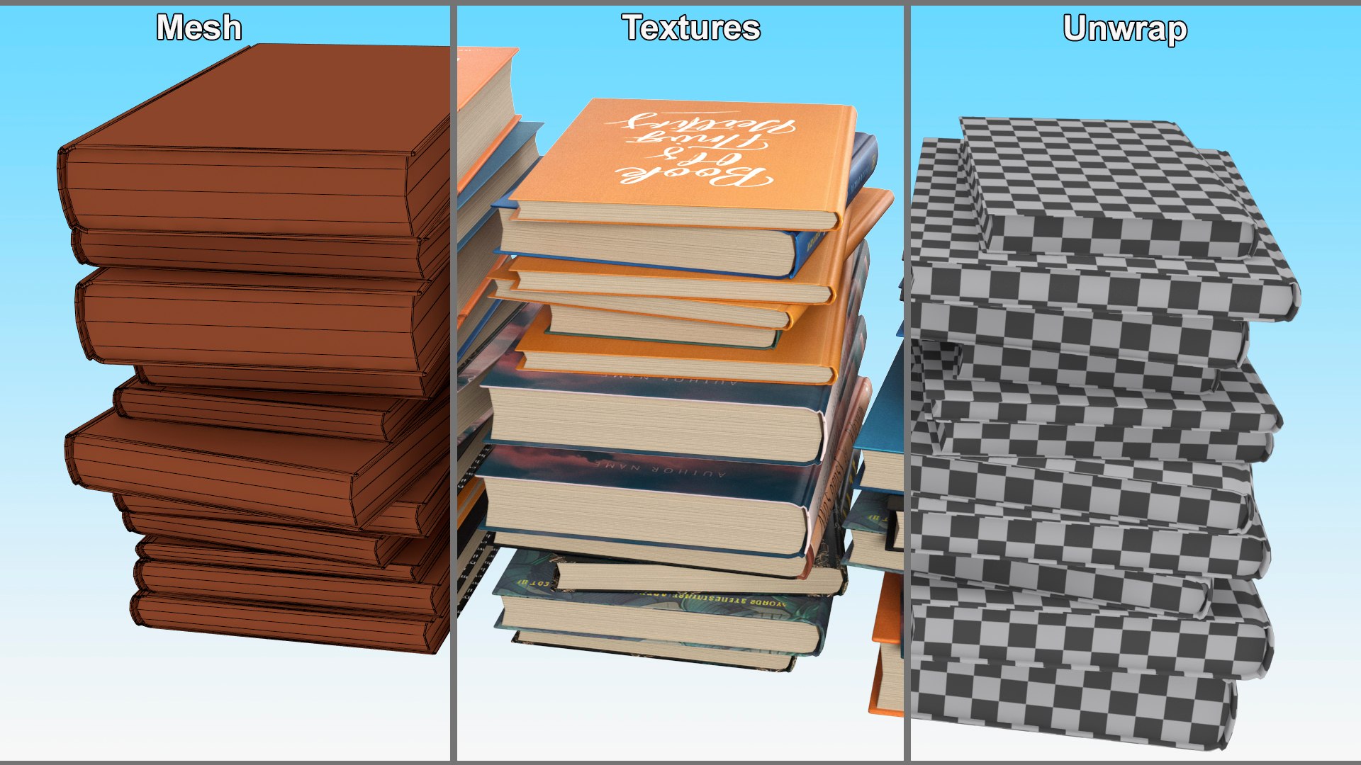 Hardcover Books Collection 3D Model - TurboSquid 2299565