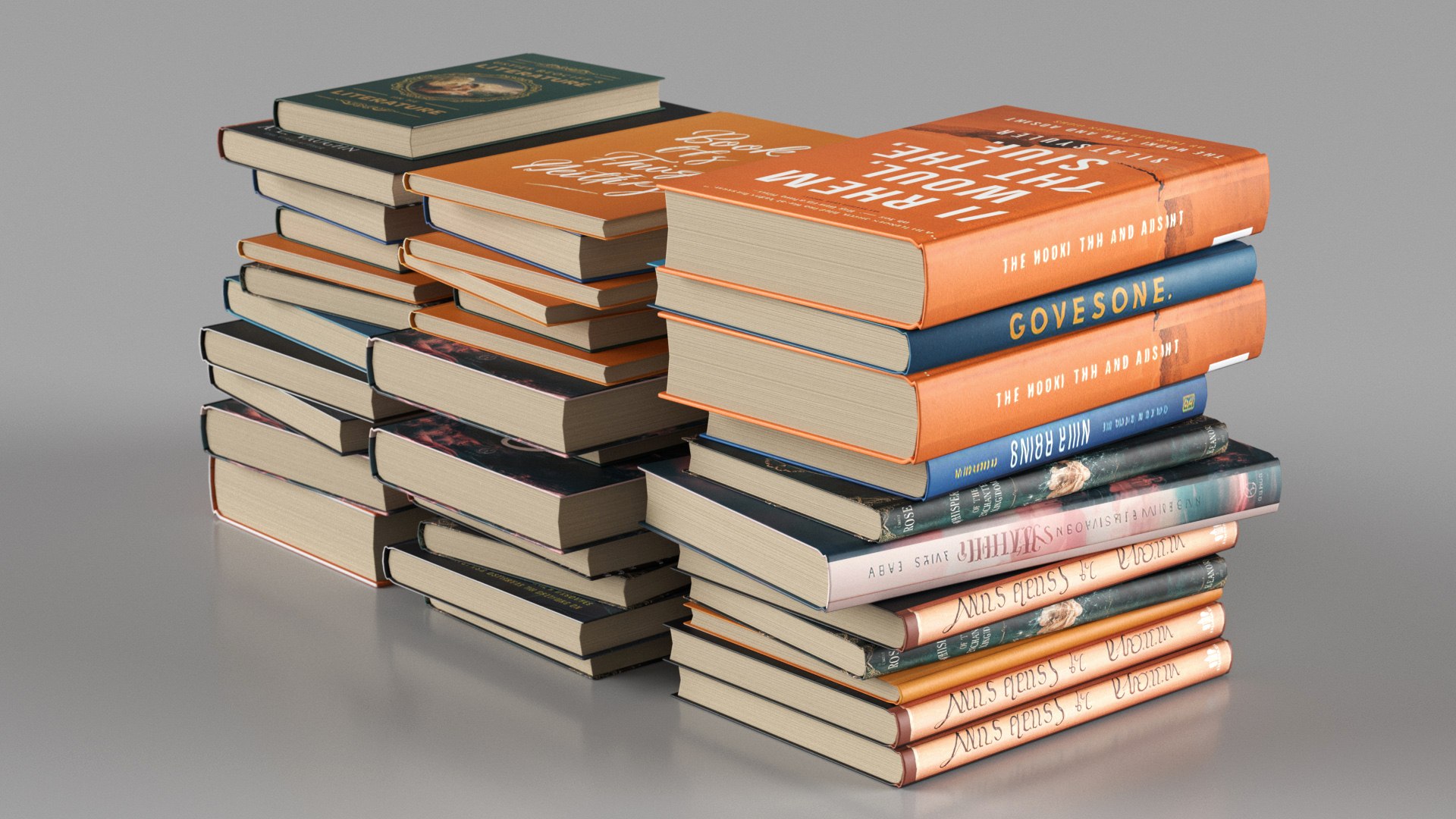 Hardcover Books Collection 3D Model - TurboSquid 2299565