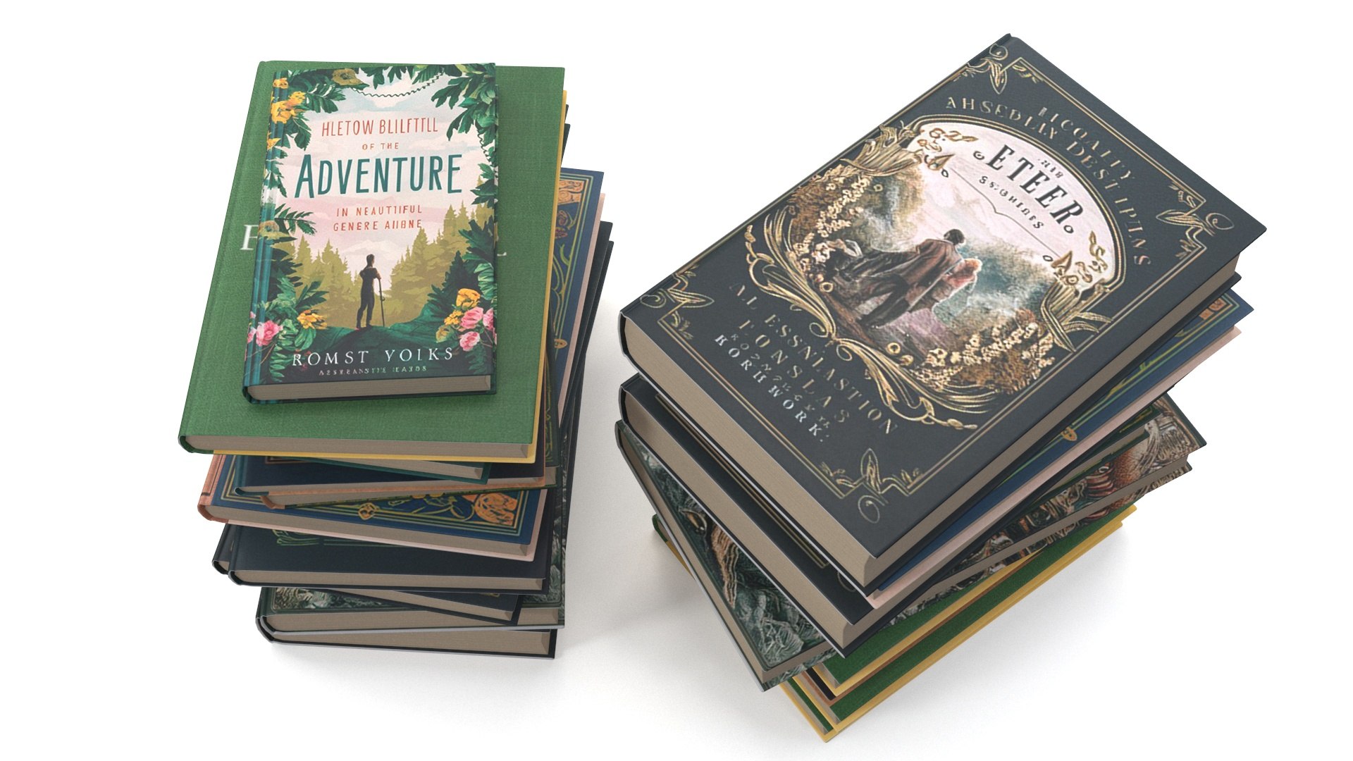 Hardcover Books Collection 3D Model - TurboSquid 2299565