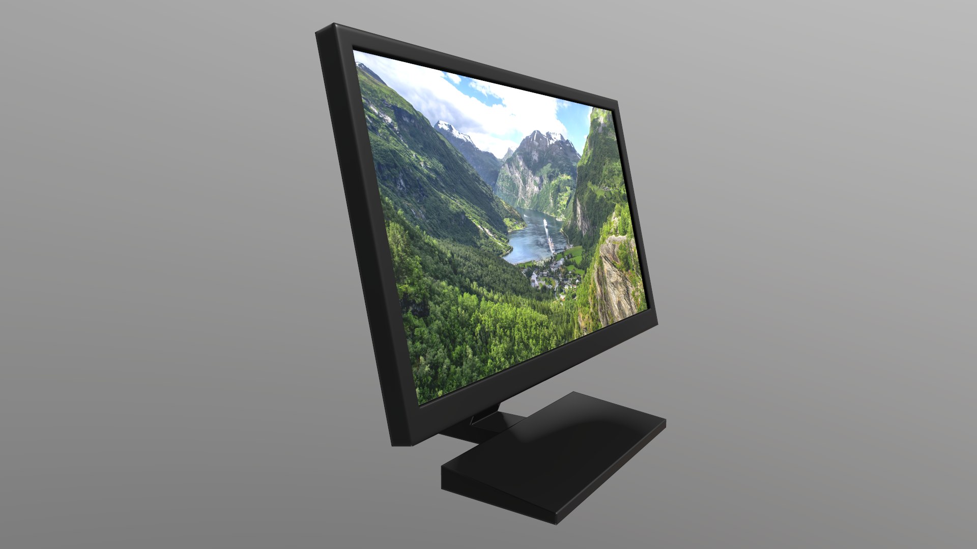Low-poly computer monitor 3D model - TurboSquid 1528267