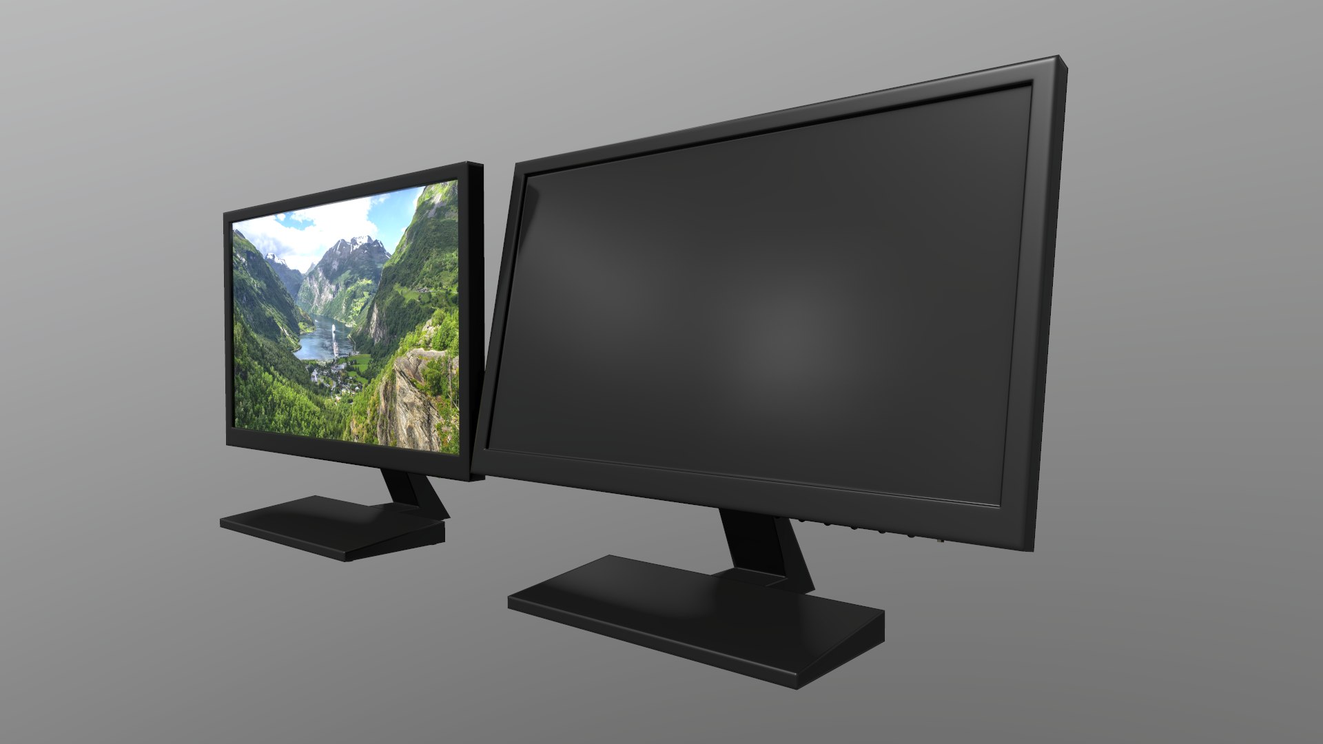 Low-poly Computer Monitor 3D Model - TurboSquid 1528267