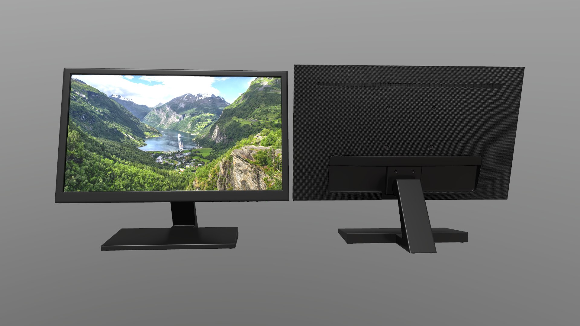 Low-poly Computer Monitor 3D Model - TurboSquid 1528267