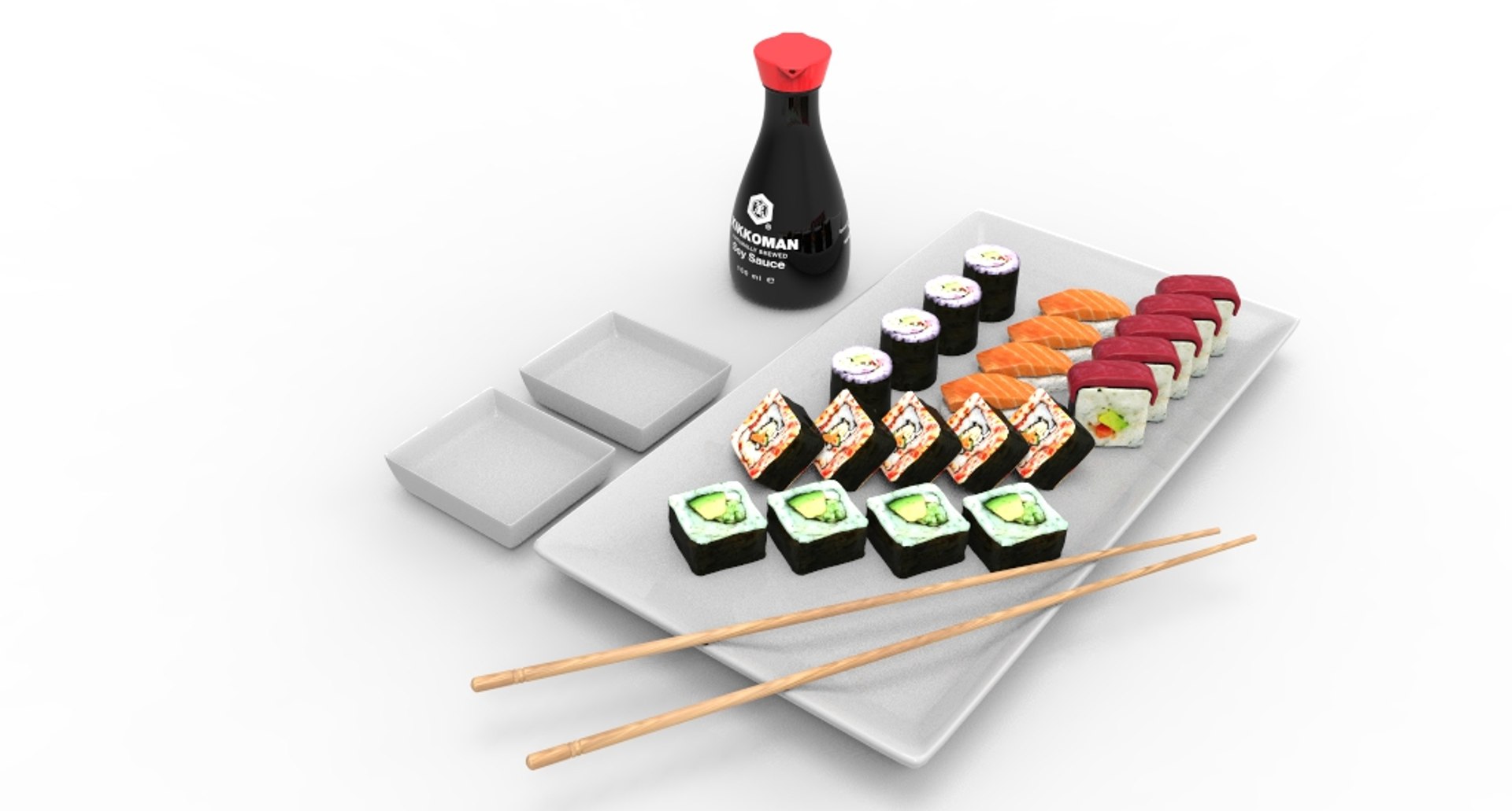 Sushi Food Seafood 3D Model - TurboSquid 1522087