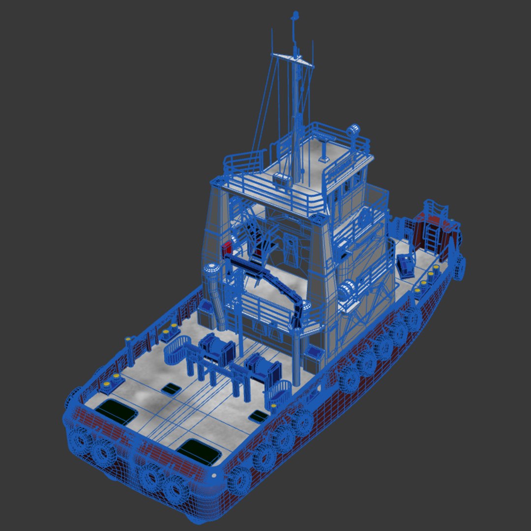 3d model tug boat