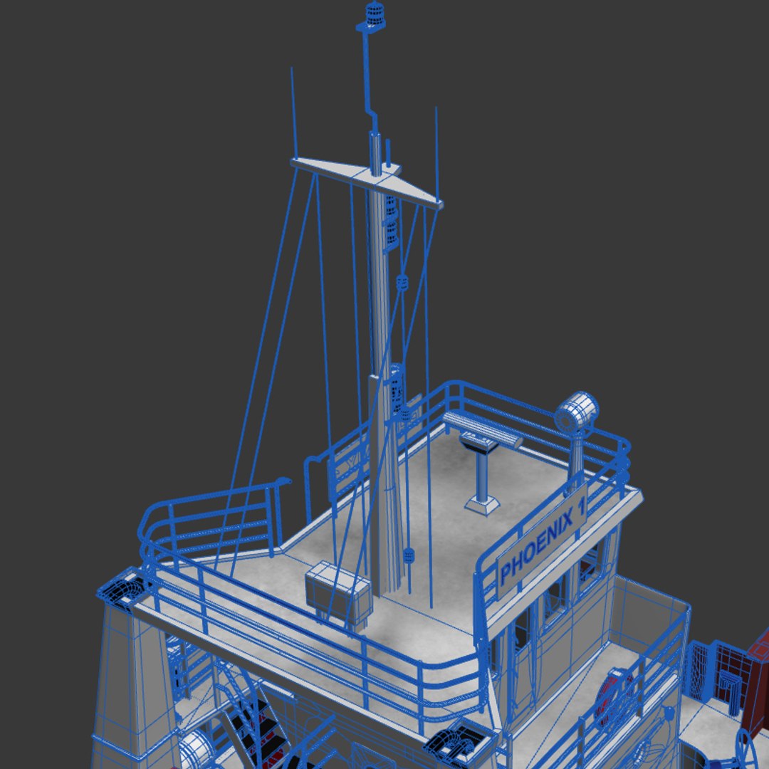 3d model tug boat